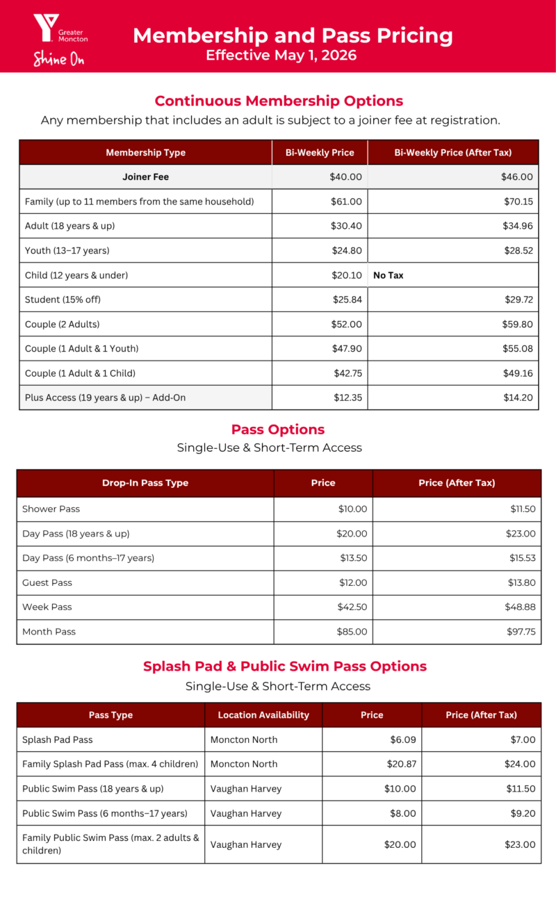 New Price List Beginning May 1, 2026 (please click on the links below)